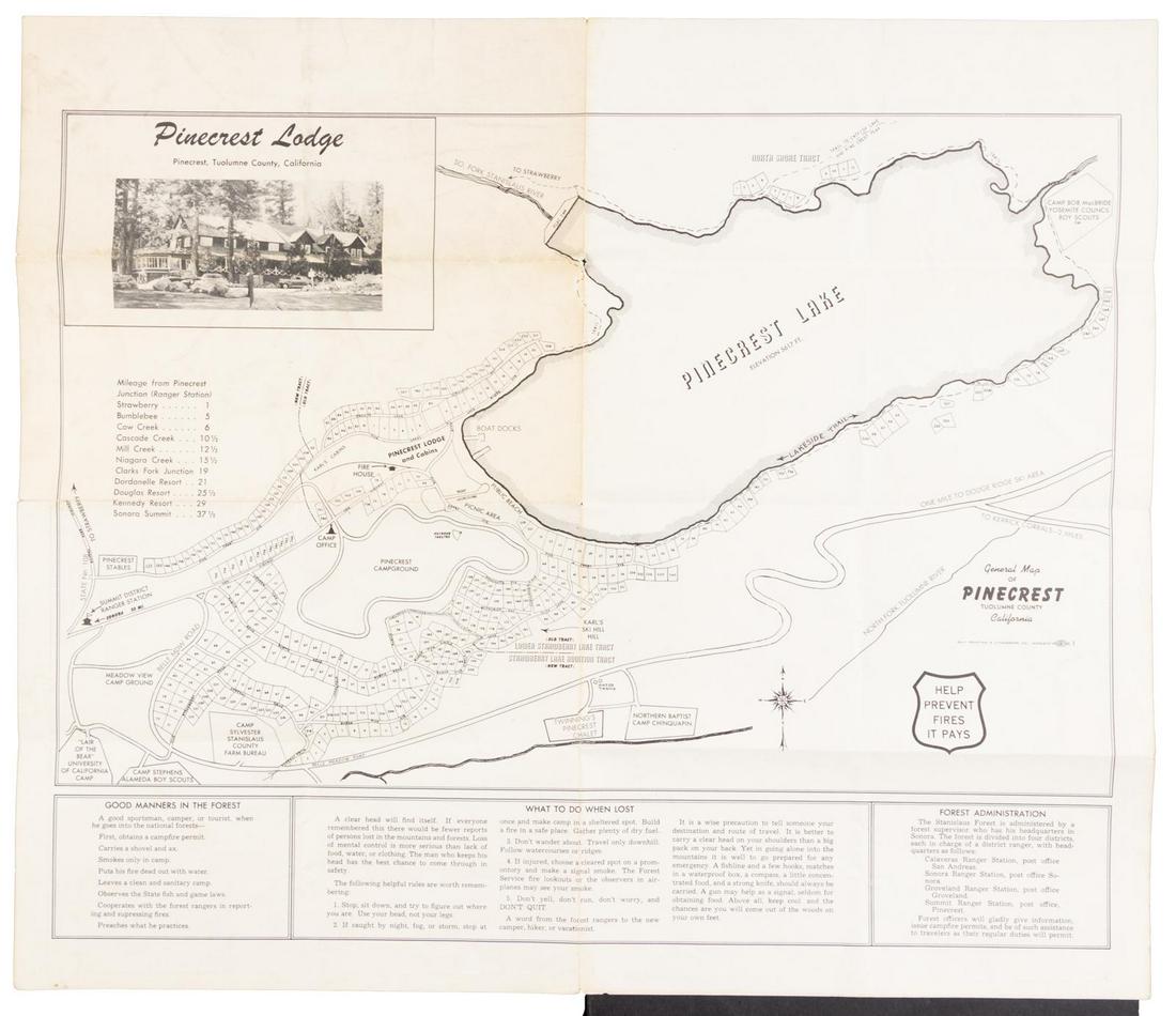 Map Of Pinecrest Lodge And Lake
