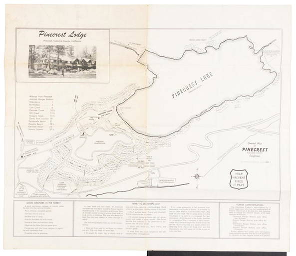 Map Of Pinecrest Lodge And Lake