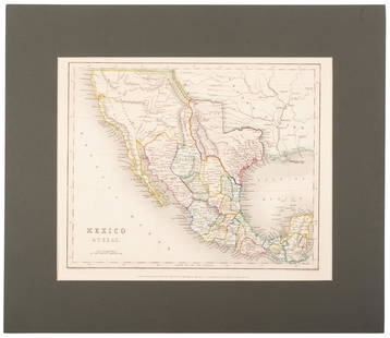 Brue's Large Map Of Mexico & Texas 1845