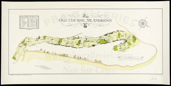 The Old Course, St. Andrews by A. Mackenzie, map - Aug 06, 2009 | PBA ...