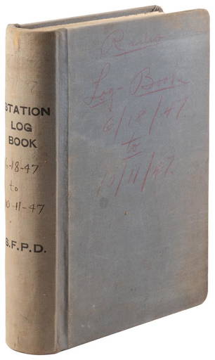 Massive San Francisco Police Log Book, 1947