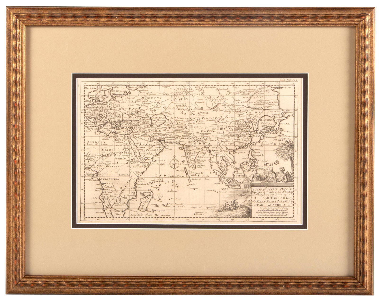 Map Showing Marco Polo's Travels