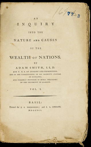 Adam Smith's Wealth Of Nations Basil 1791
