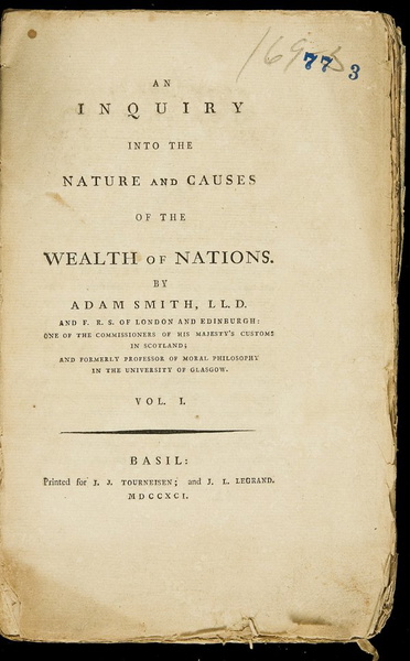 Adam Smith's Wealth Of Nations Basil 1791