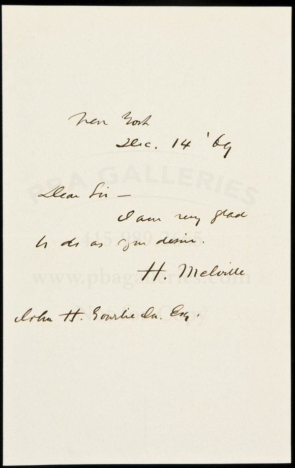 77: Autograph Letter Signed by Herman Melville