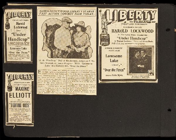 174: Scrapbook relating to Film Star Harold Lockwood