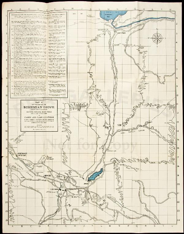 40: Map of Bohemian Grove with members