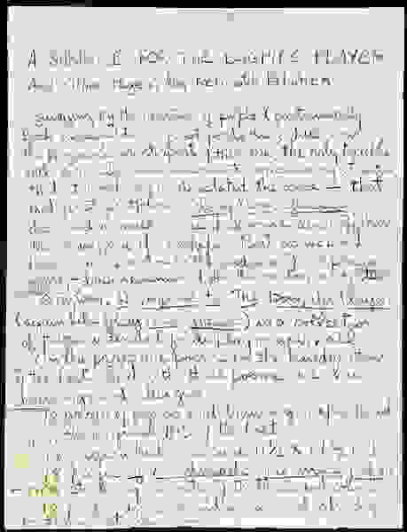 Mss By Kenneth Patchen For Surprise For Bagpipe