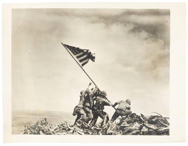Rosenthal's famed Iwo Jima flag raising - Dec 16, 2021 | PBA Galleries ...