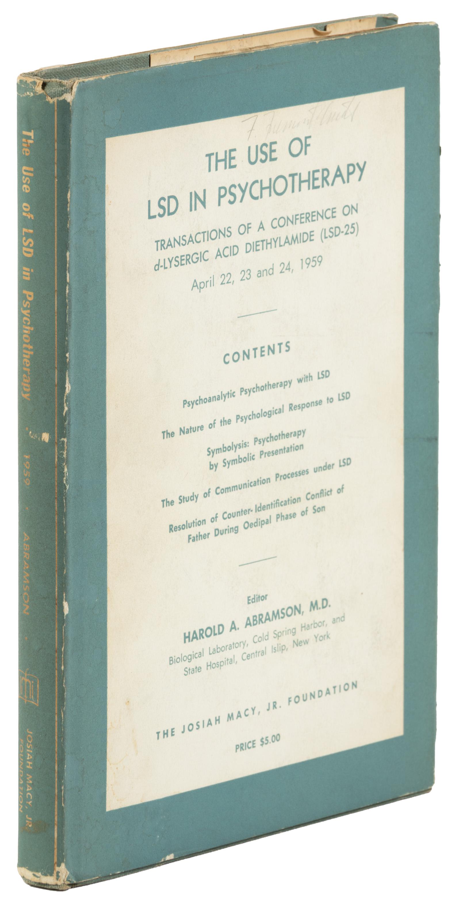The Use Of Lsd In Psychotherapy First Edition