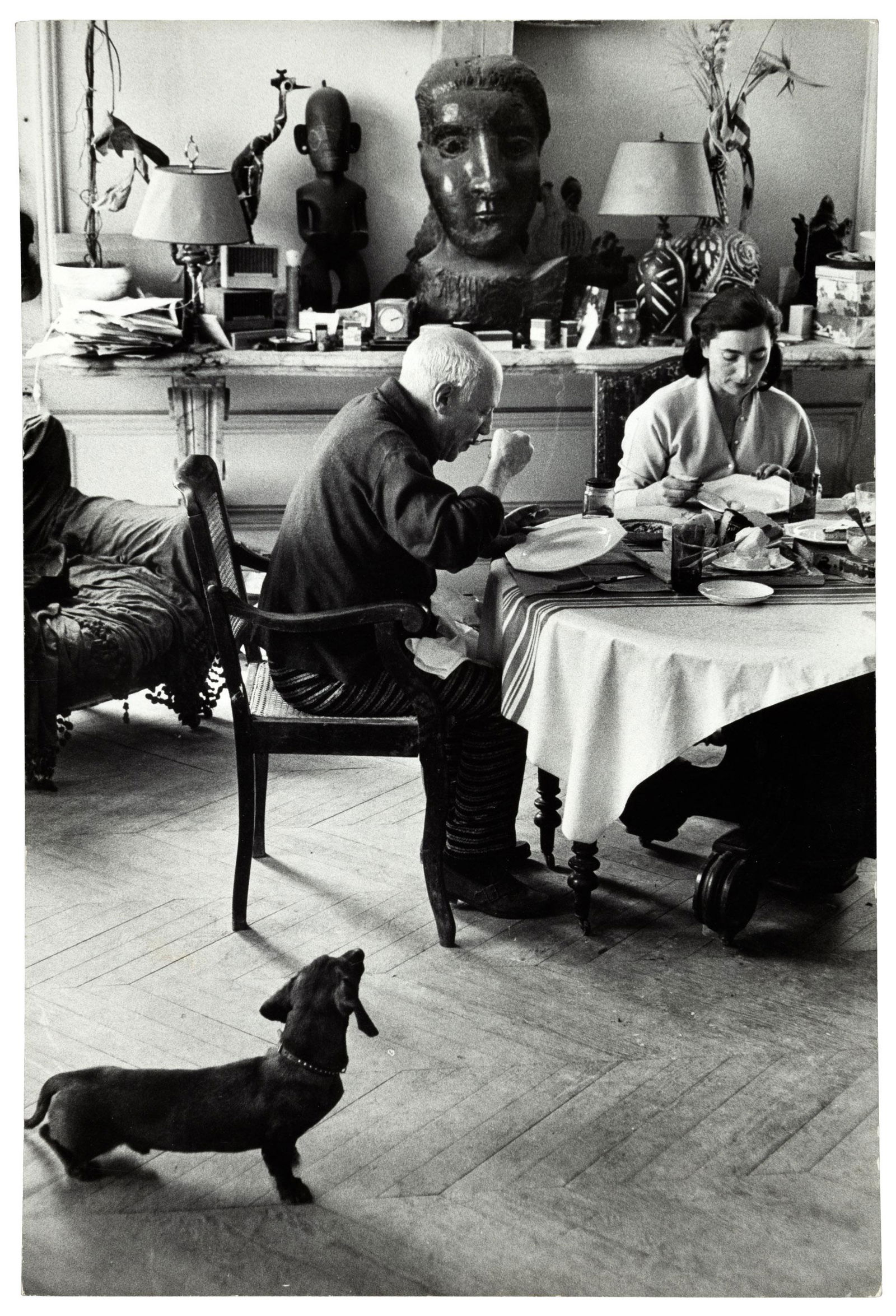 David Duncan photo of Picasso & Lump the Dachshund (#0203) on Apr 07 ...