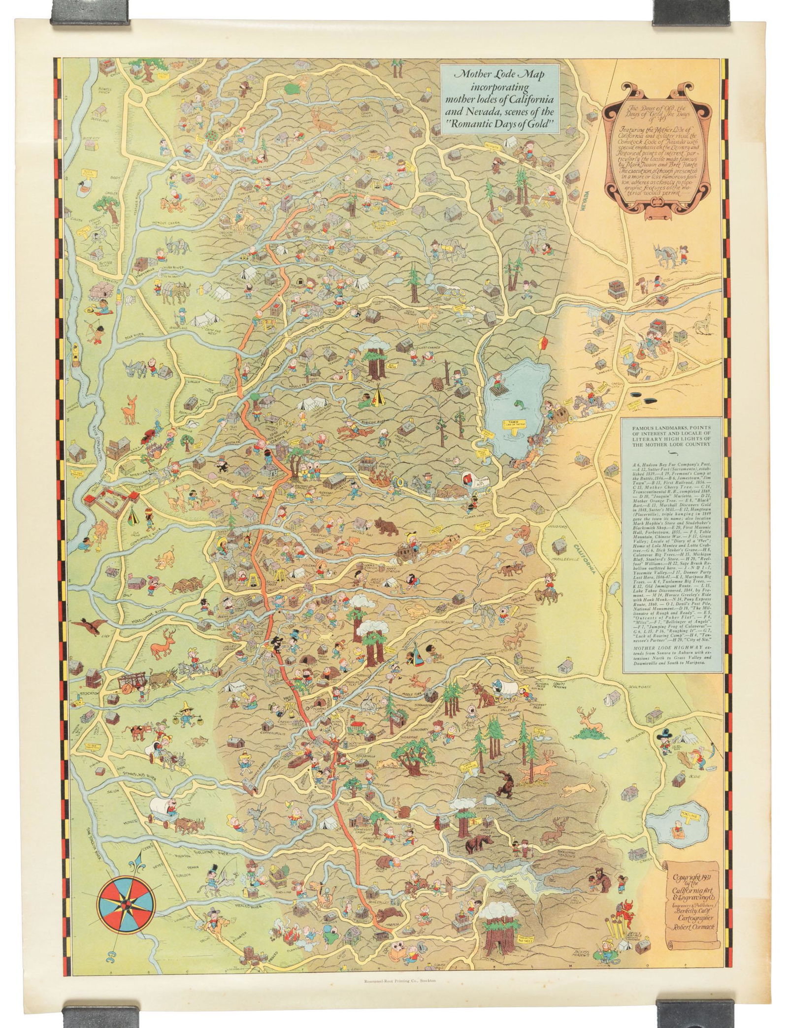 Pictorial map of mother lode California & Nevada (#0497) on May 05 ...