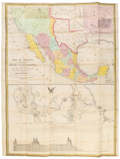Mitchell's Large Mexican American War Map, 1847