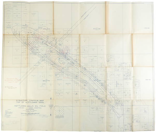 Conoco oil map of Kettleman Field Cal. (#0402) on Aug 11, 2022 | PBA ...