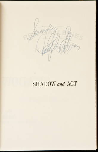 Ralph Ellison Shadow & Act Signed 1st Edition