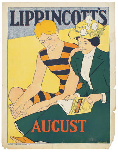 Gould's 1896 Lippincott's August litho poster (#0244) on Oct 06, 2022 ...