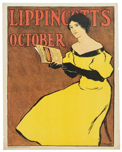 Gould's 1896 Lippincott's Oct. Litho Poster