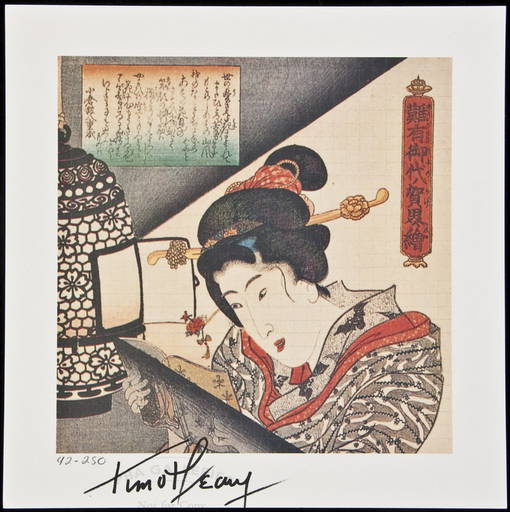 Signed Sheet Of Acid Blotter Paper Timothy Leary