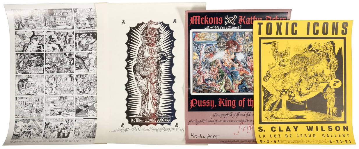 S. Clay Wilson * Lot Of 6 Signed Posters & Signed Booklet