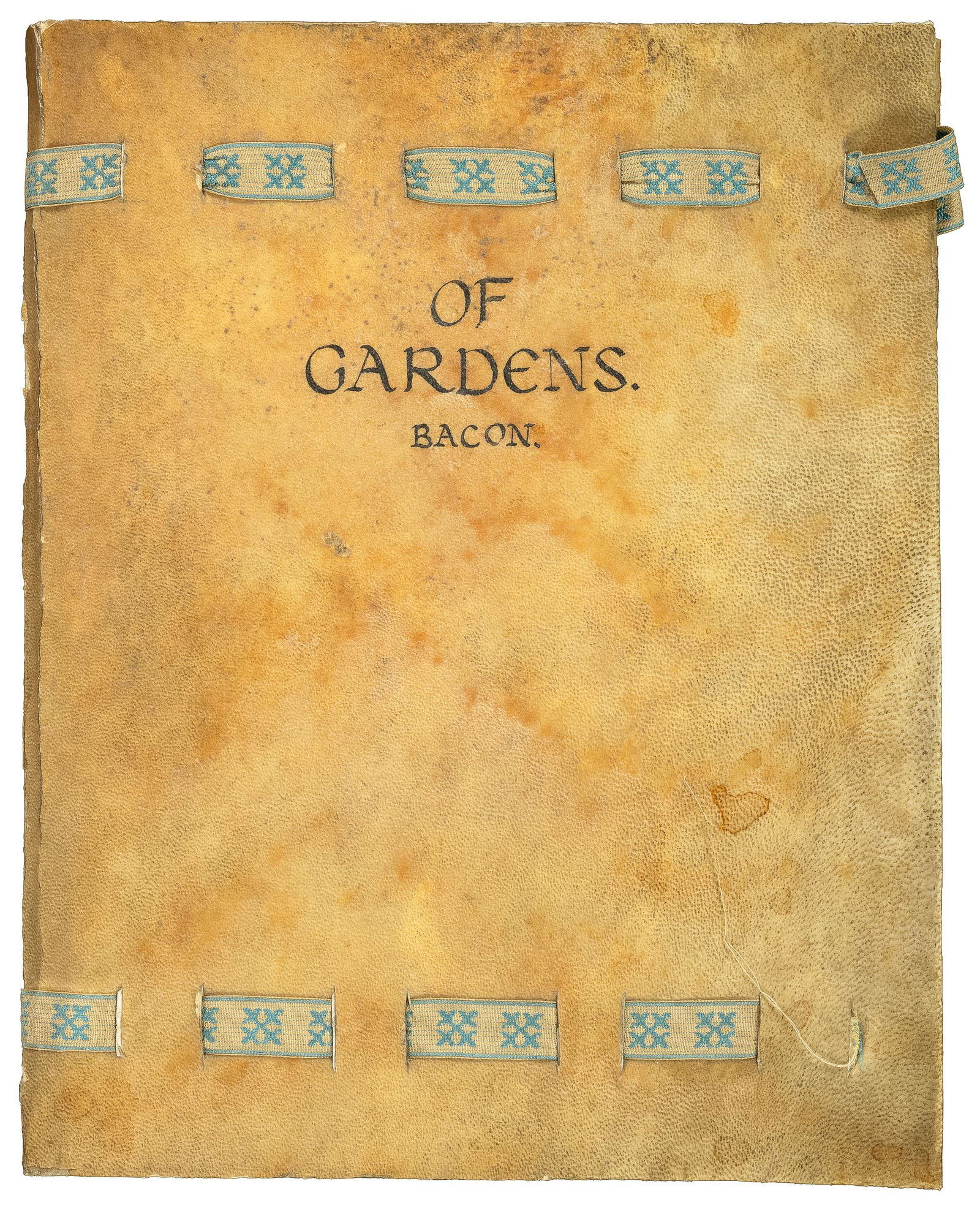 Illuminated Manuscript, On Gardens By Francis Bacon