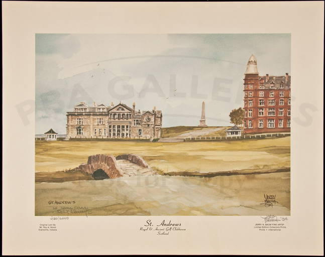 Jerry Baum Print Of St. Andrews Clubhouse