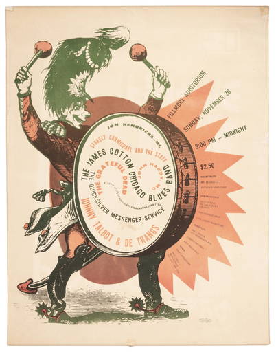 Scarce Fillmore Benefit Poster For Sncc