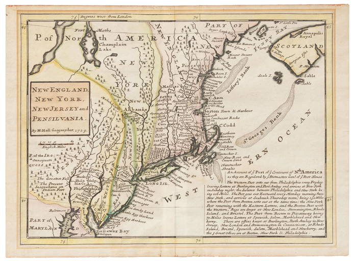 Earliest Known Map Of U.s. Post Routes