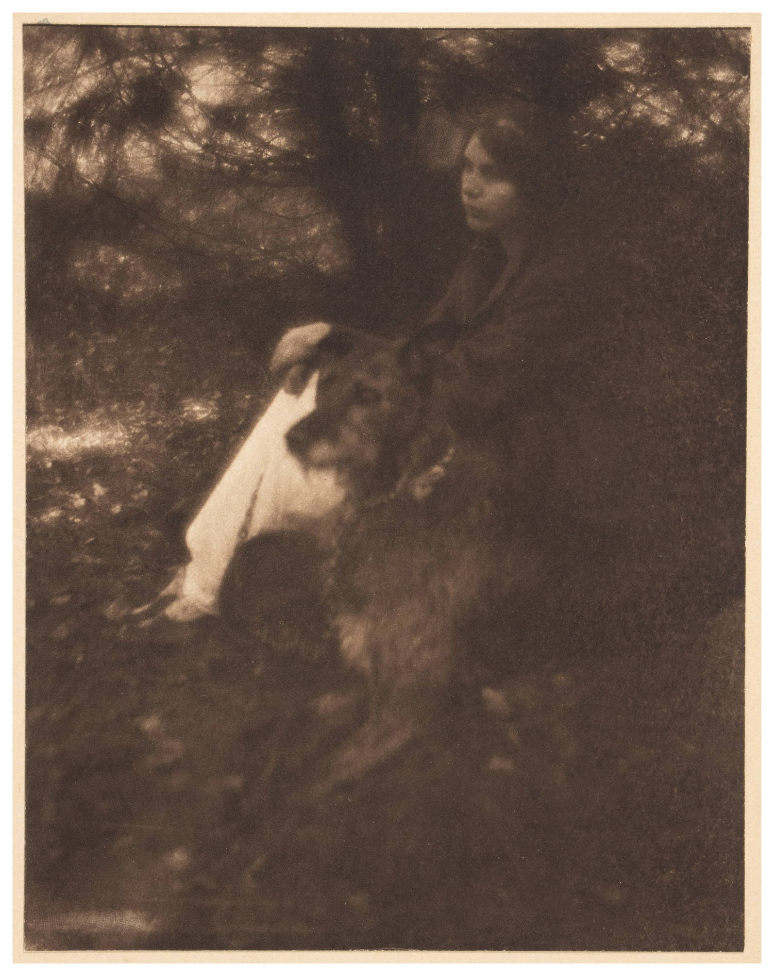 George H. Seeley - Girl With Dog Auction