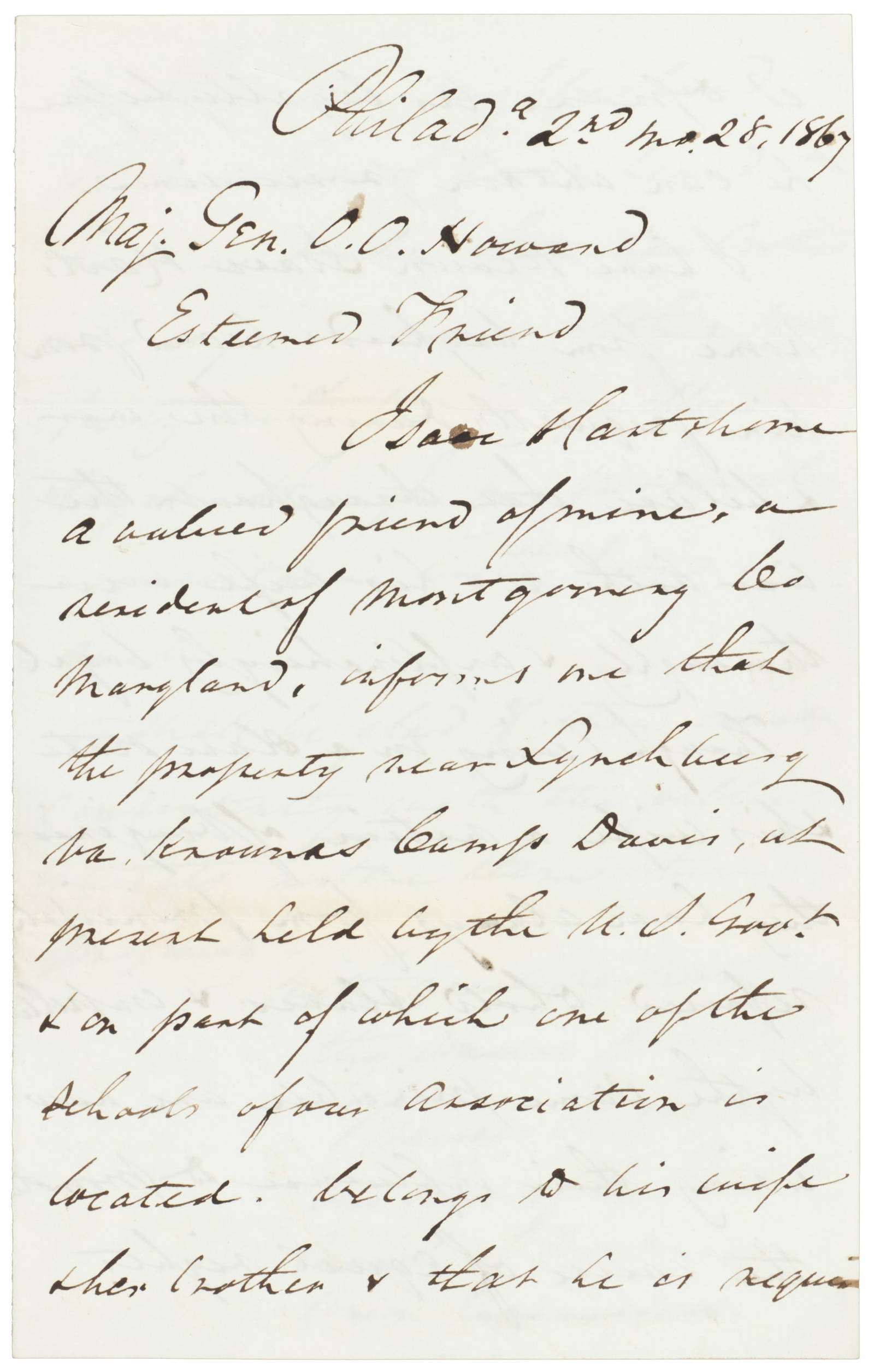 Reconstruction Era Letter To The Freedmen's Bureau Auction