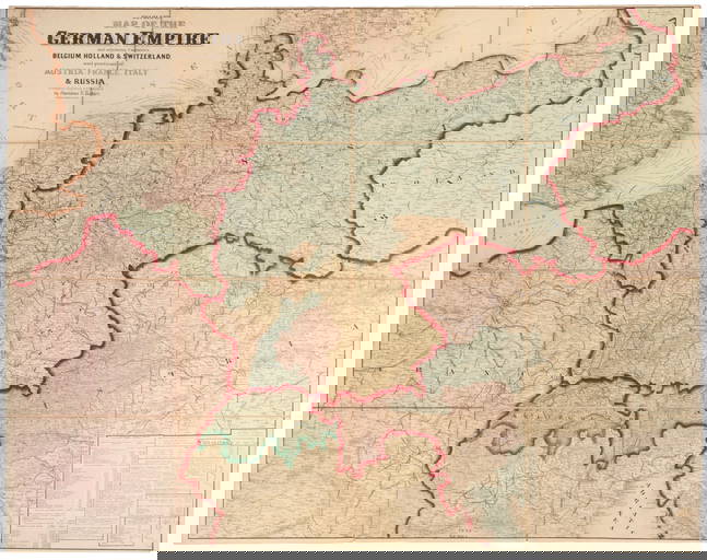 Bechler's Map Of The German Empire 1874