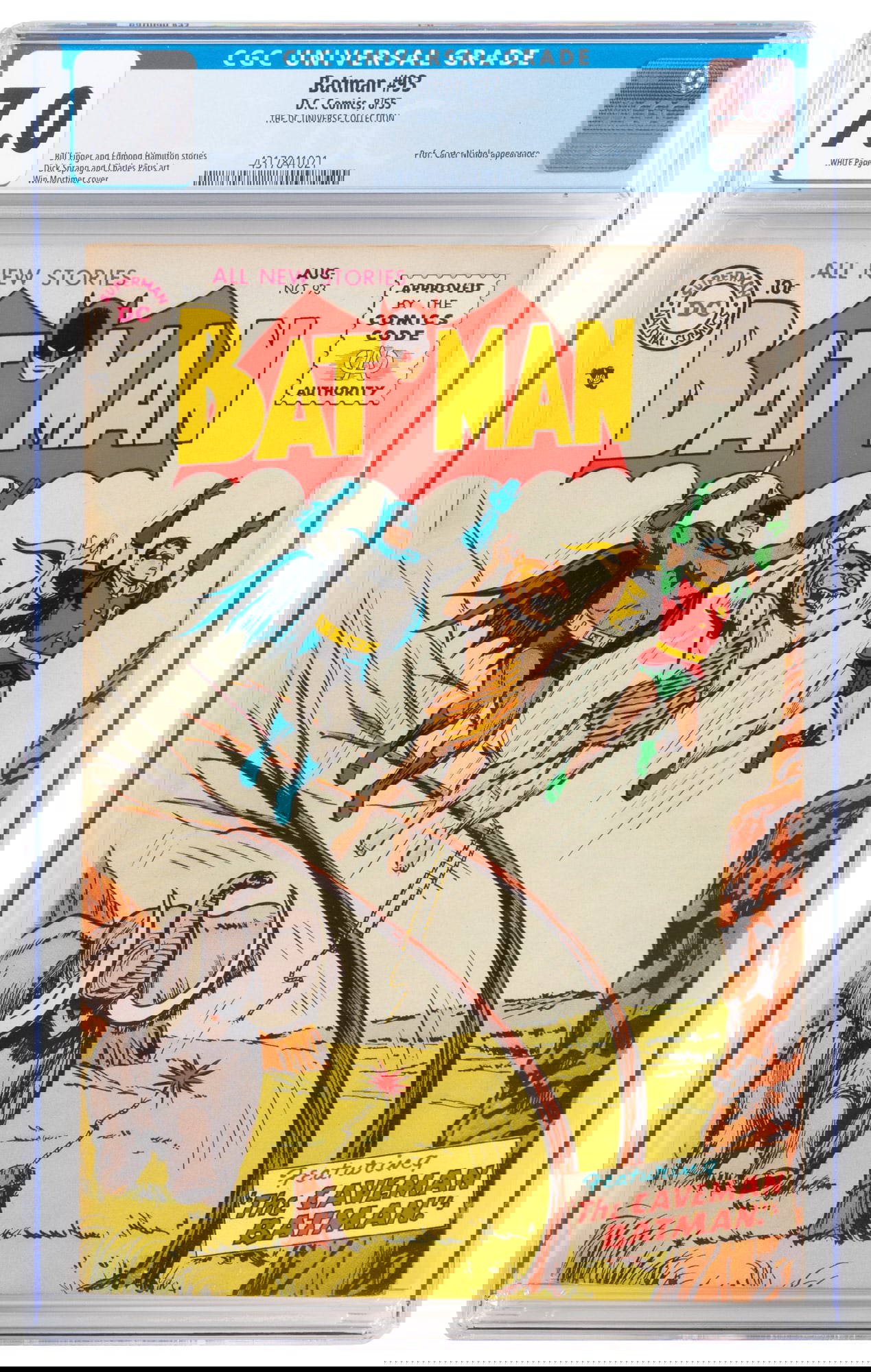 Batman #93 * Cgc 7.0 * Batman And Robin Meet Tiger Man * Caveman ...