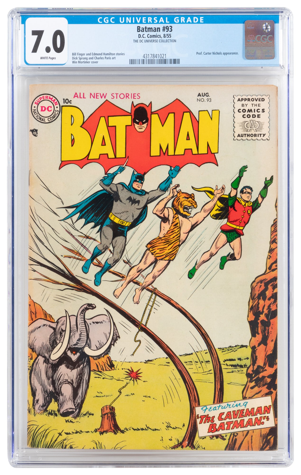 Batman #93 * Cgc 7.0 * Batman And Robin Meet Tiger Man * Caveman ...