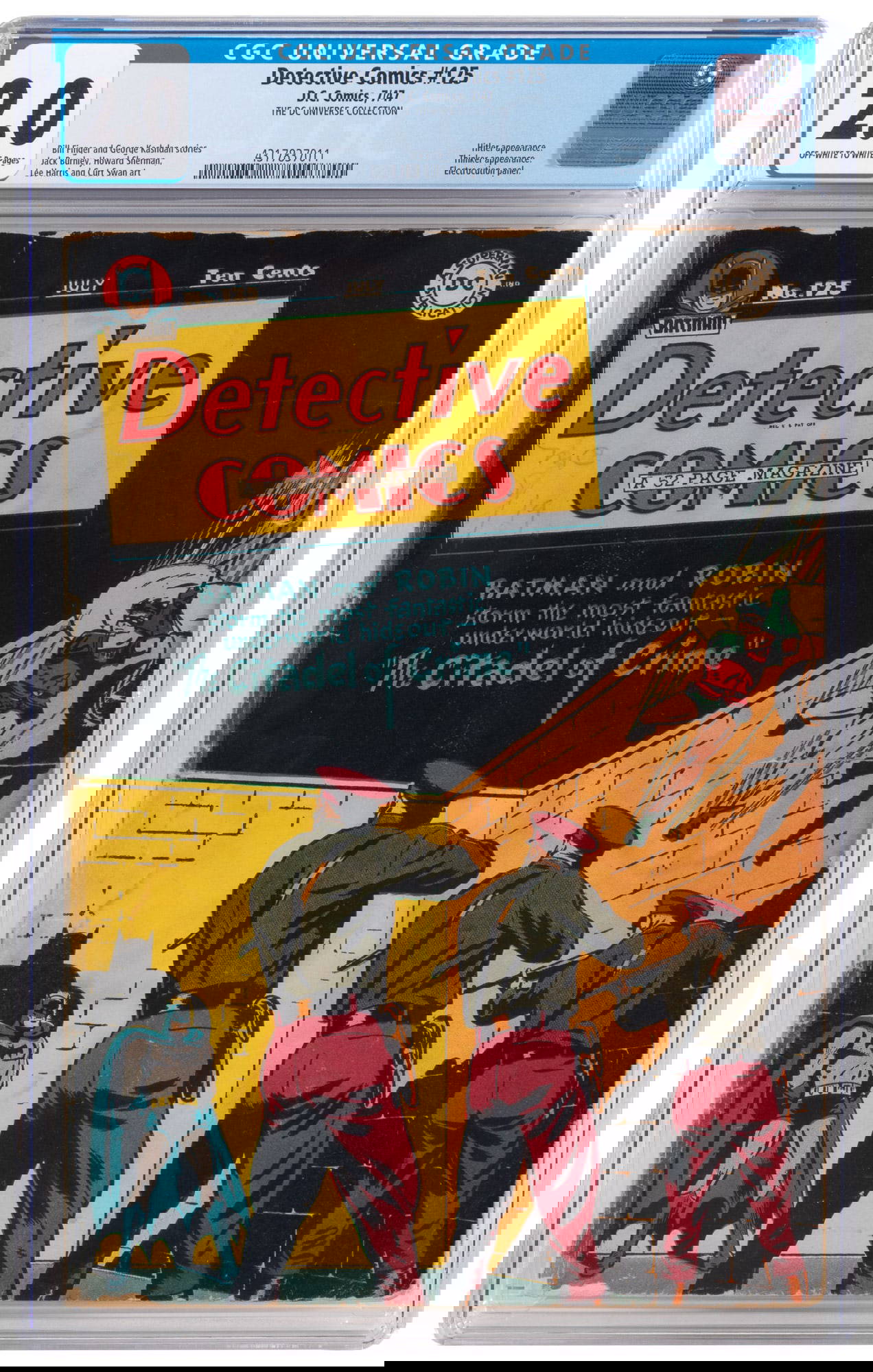 Detective Comics #125 * Cgc 2.0 * Batman Vs The Thinker * Dc Universe ...