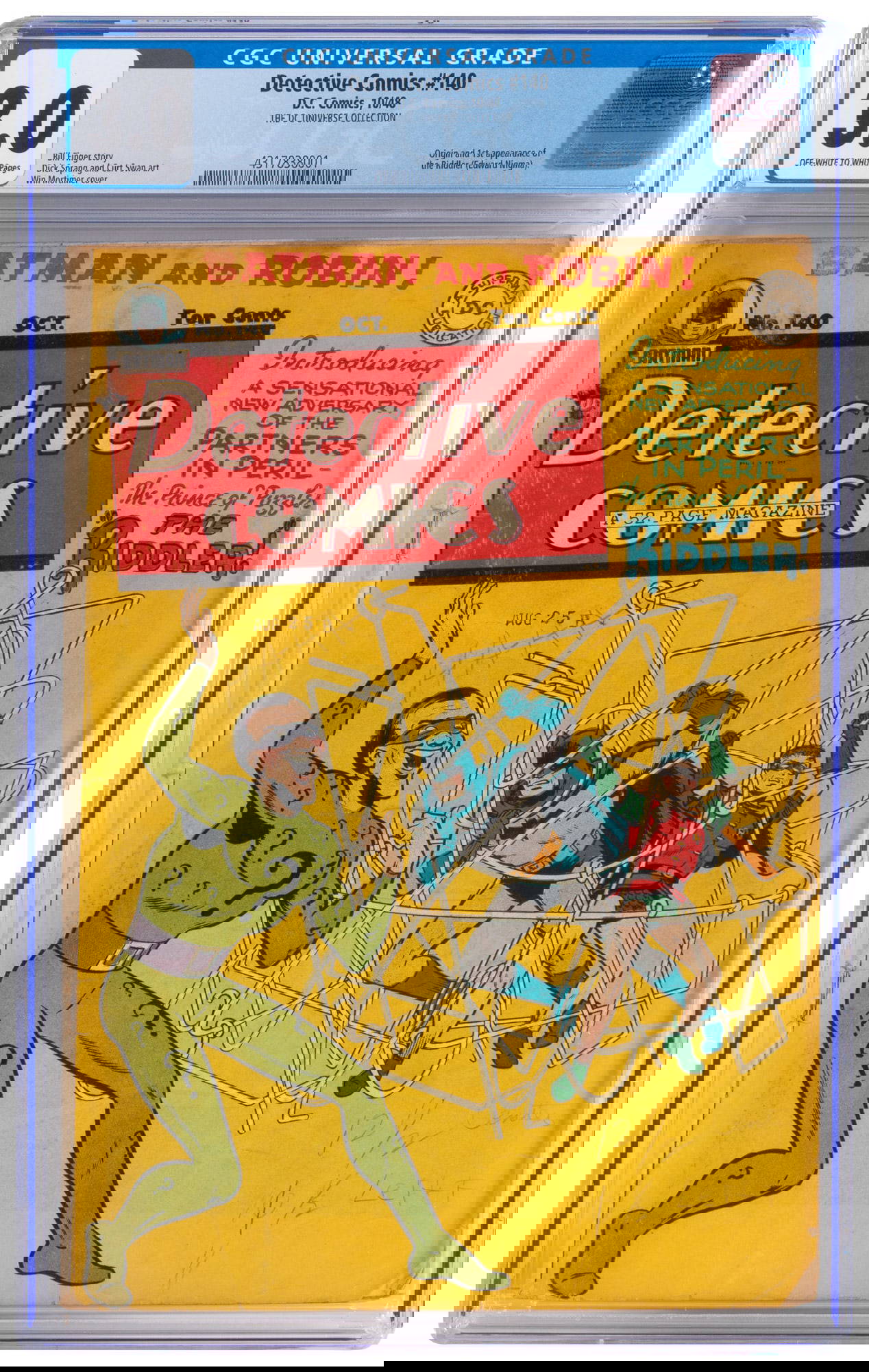 Detective Comics #140 * Cgc 3.0 * Origin And 1st Appearance Of The ...