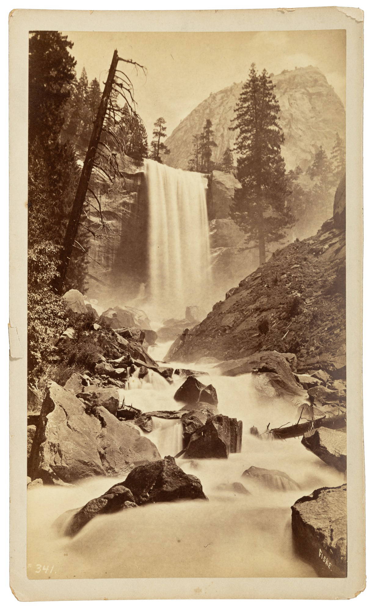 Fiske Albumen Photo Of Vernal Falls Auction