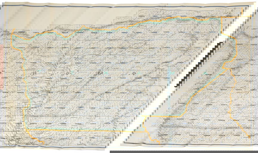 Folding Map Of Tehama County Cal., 1914