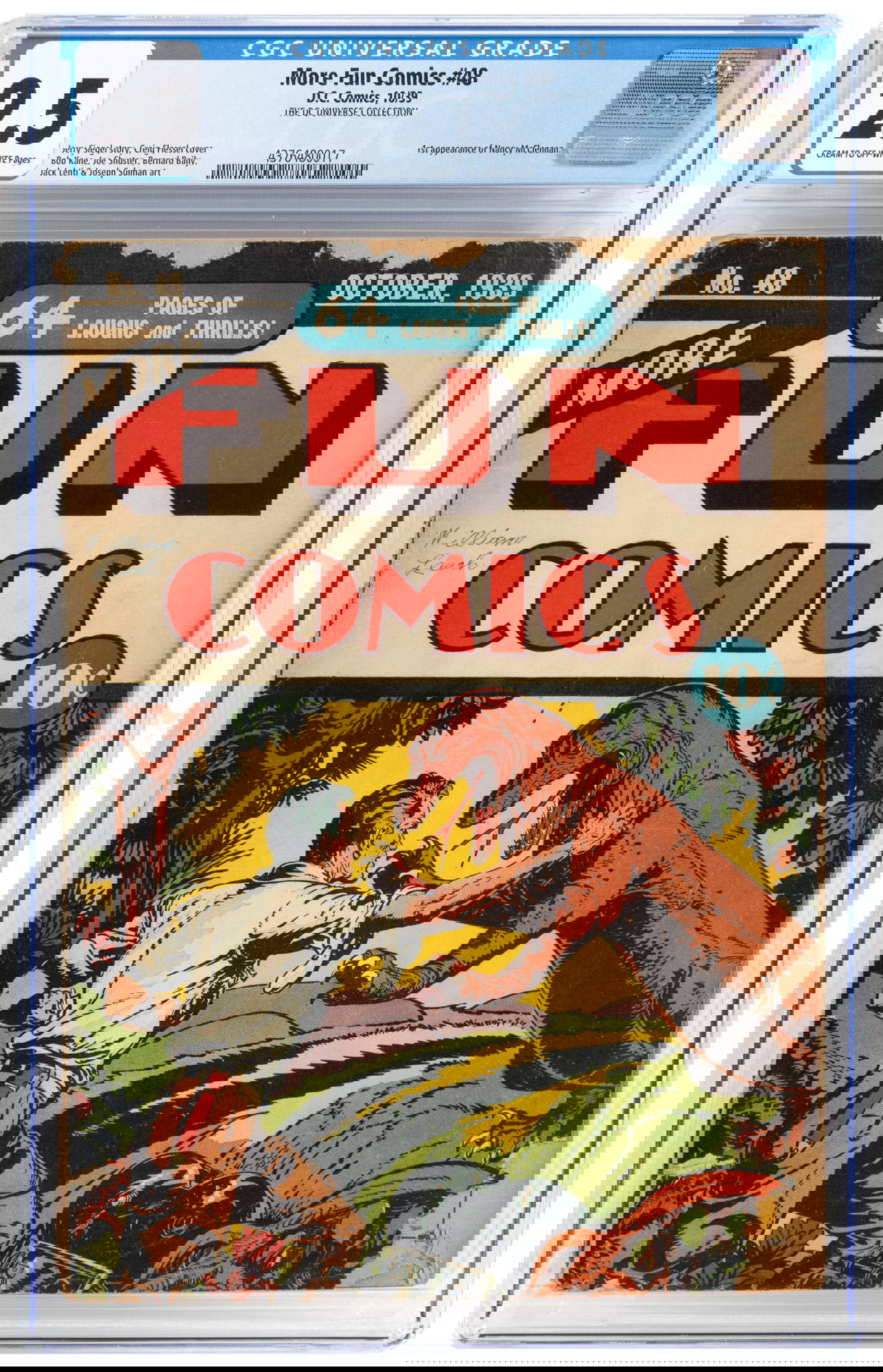 More Fun Comics #48 * Cgc 2.5 * Moldoff * Kane * Baily Auction