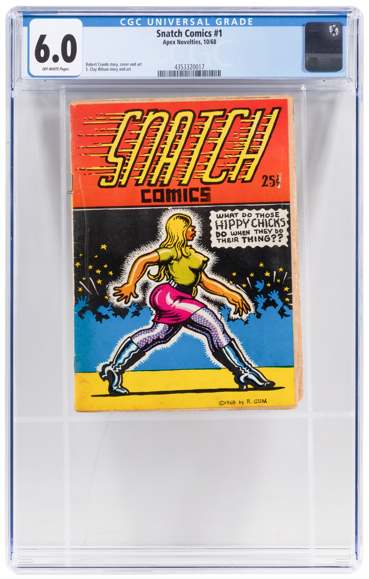 Snatch Comics #1 * Cgc 6.0 * Sordid Sex Scenarios Auction