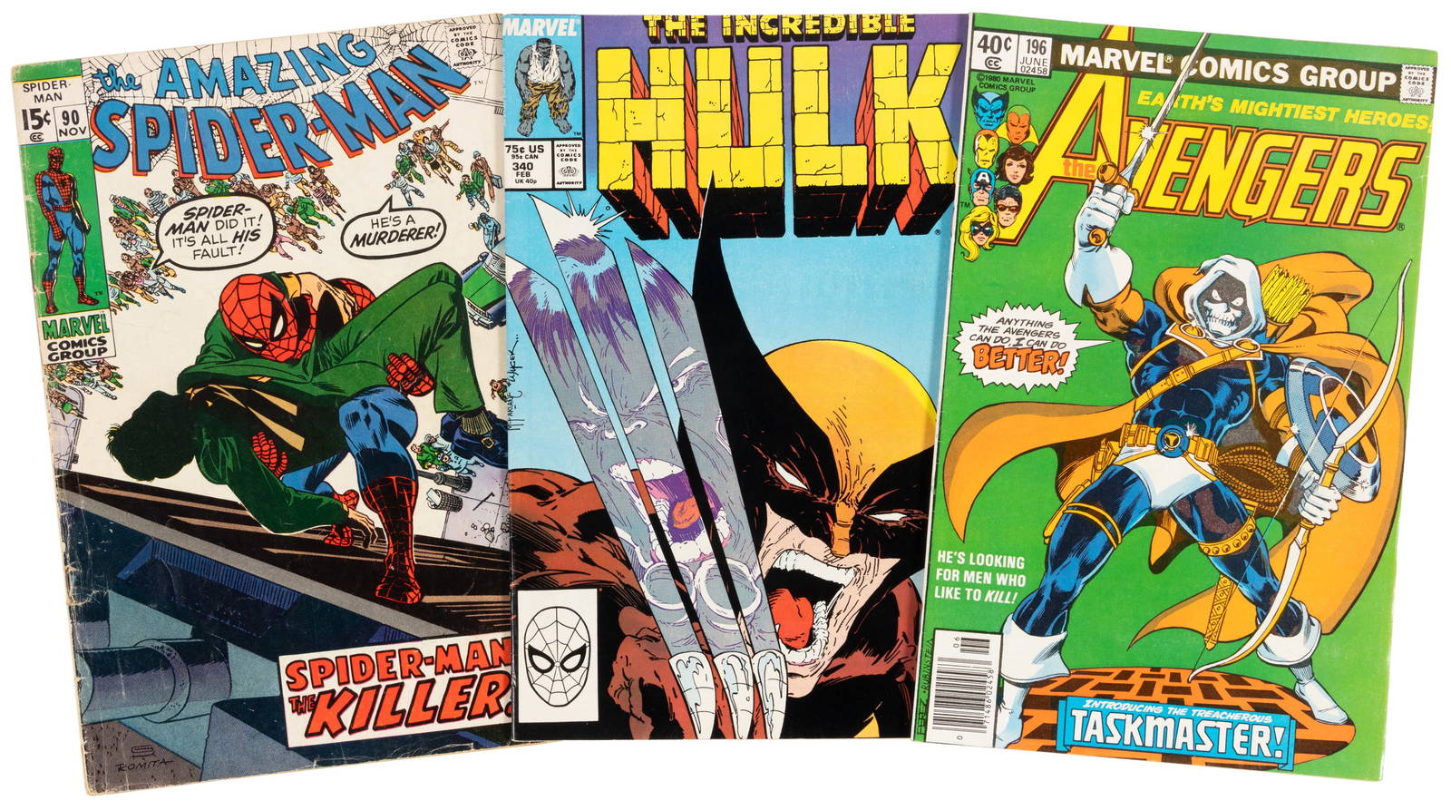 3 Marvel Keys: Taskmaster, Mcfarlane Wolvie, Death Of Cap'n Stacy Auction