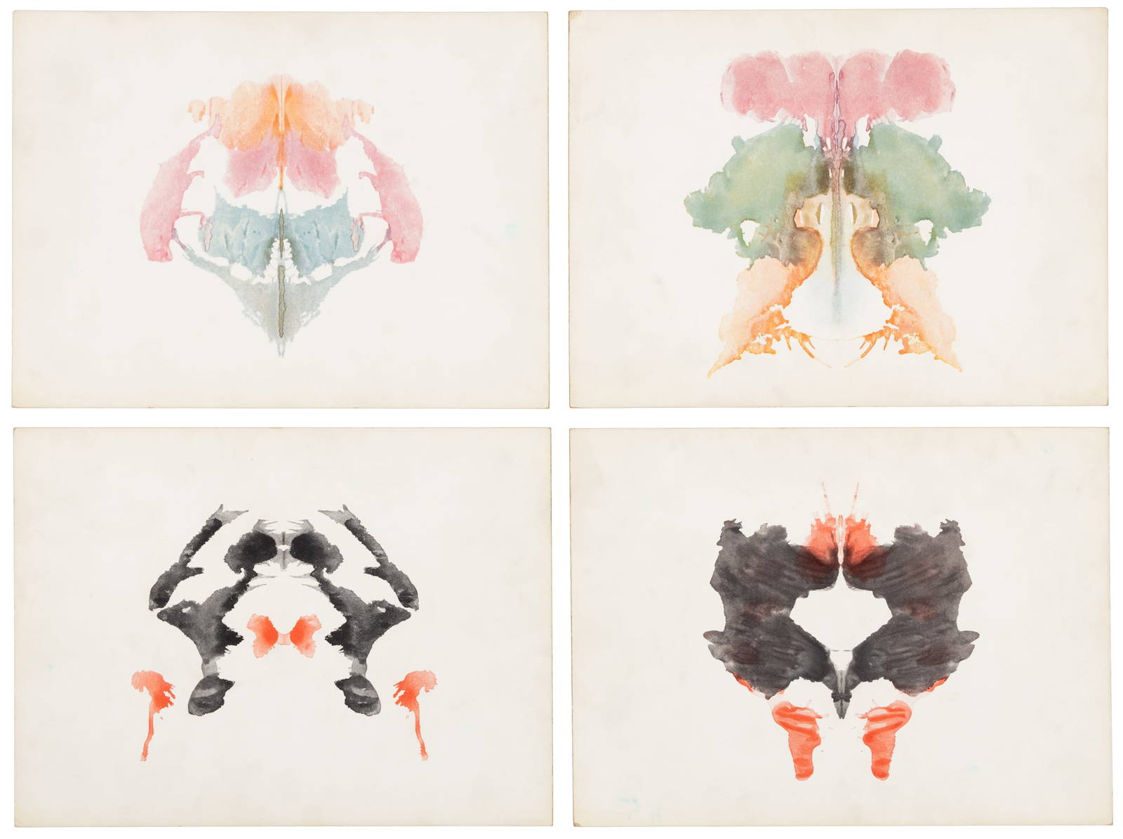 Rorschach Test Inkblot Cards, 1921 Auction