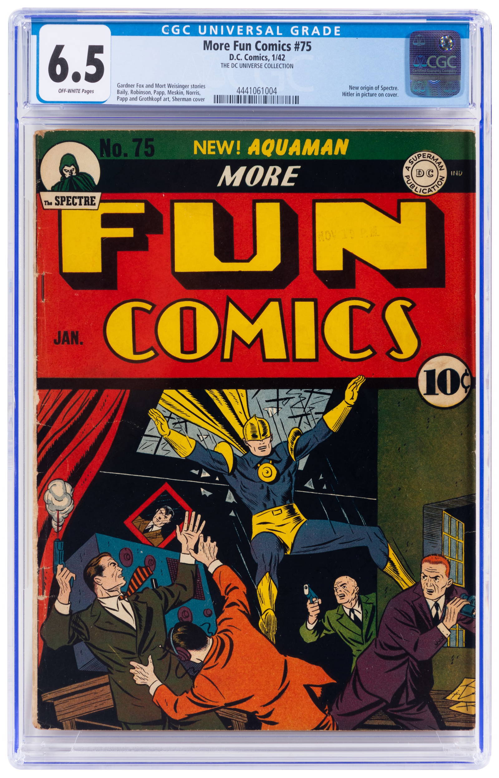 More Fun Comics #75 * Cgc 6.5 * Spectre's New Origin Auction
