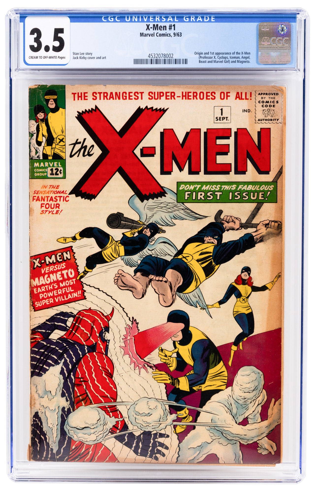 X-men #1 * Cgc 3.5 * 1st Issue * Marvel's Mutant Mag Auction