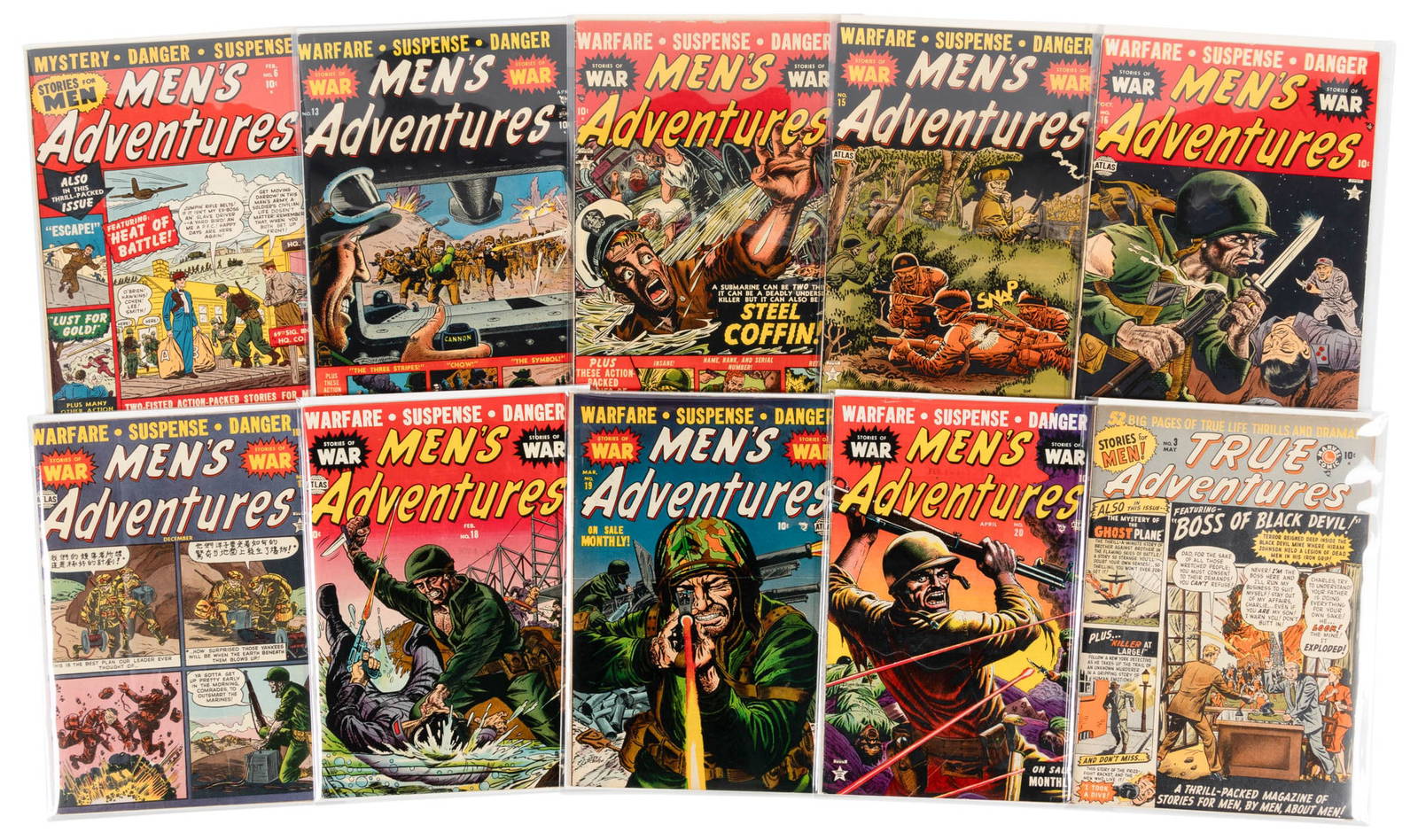 Men's Adventures #6, 13-20 + True Adventures #3 Auction