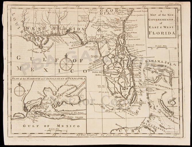 Map Of Florida 1763