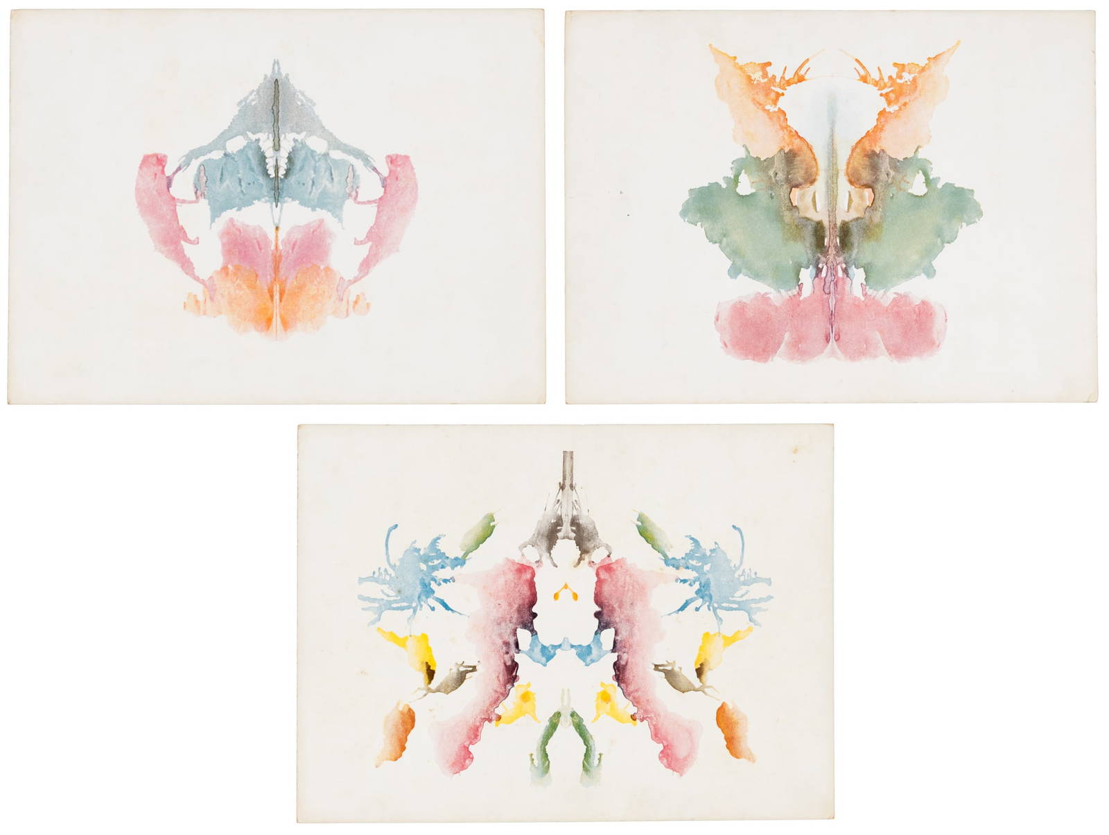 Rorschach Test Inkblot Cards, 1921 Auction