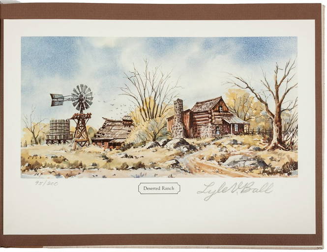 With Signed Print By Artist Lyle V. Ball