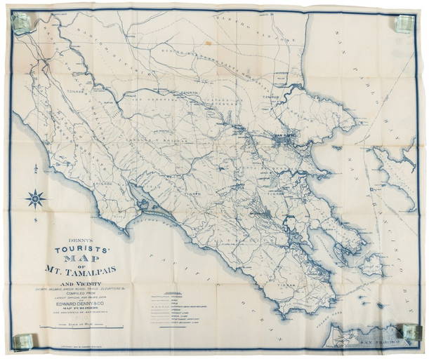 Large Map Of Marin County 1910