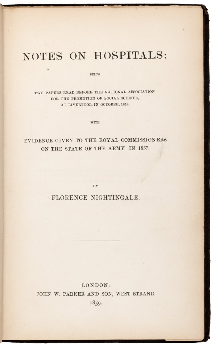 Florence Nightingale Notes on Hospitals 1859