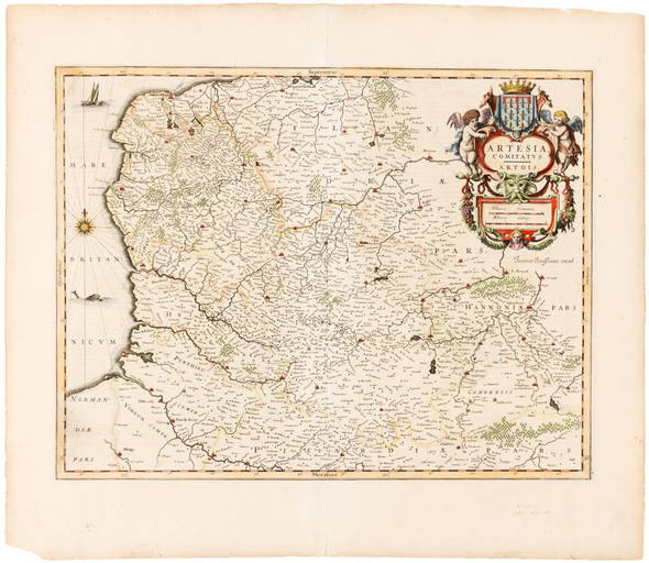 c.1640 engraved map of Artois, northern France - Feb 08, 2015 | PBA ...