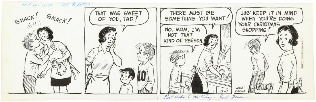 Original comic art for The Ryatts by Jack Elrod